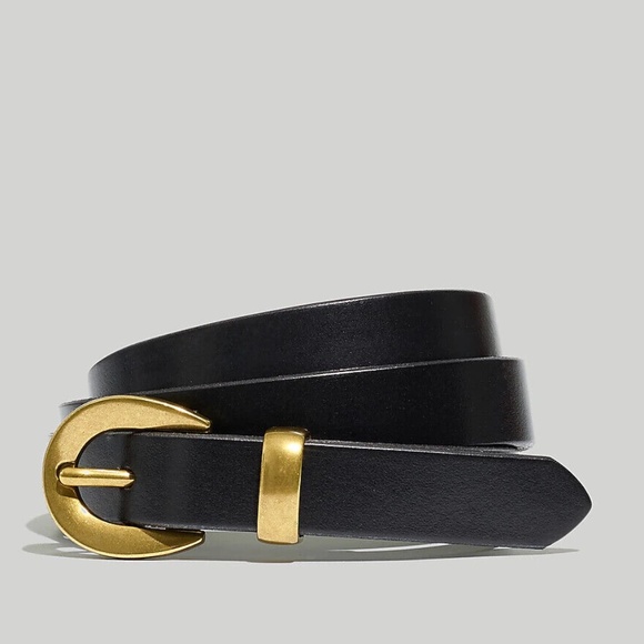 Madewell | Accessories | New Madewell Chunky Buckle Skinny Leather Belt ...